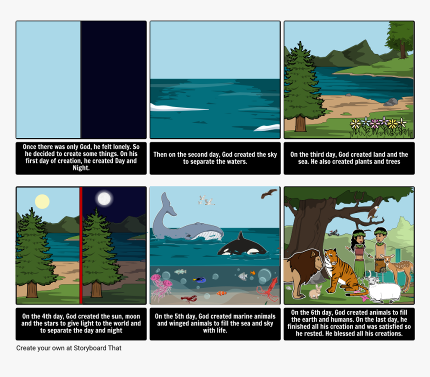 Creation Story Day 1 7, HD Png Download , Transparent Png Image - PNGitem