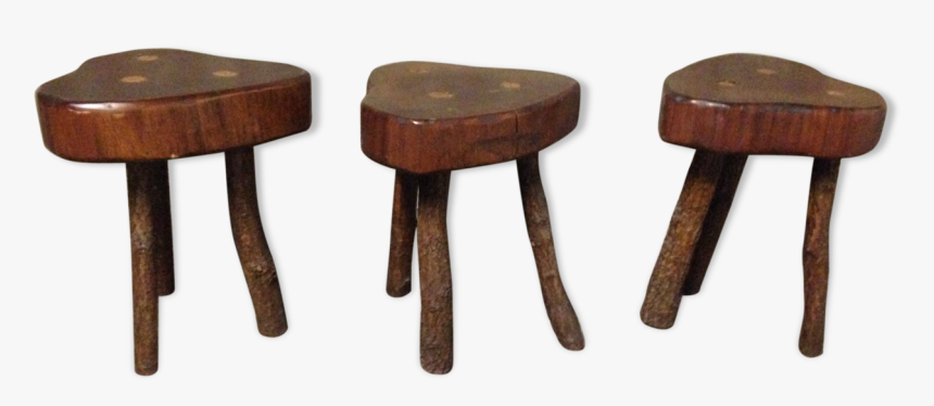 Lot Of Three Massive Wooden Log Stools - Stool, HD Png Download ...