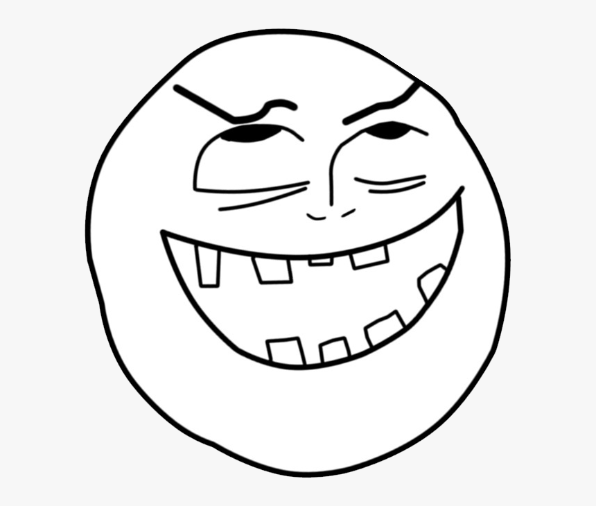 Face Facial Expression Black And White Smile Emotion - Female Troll ...
