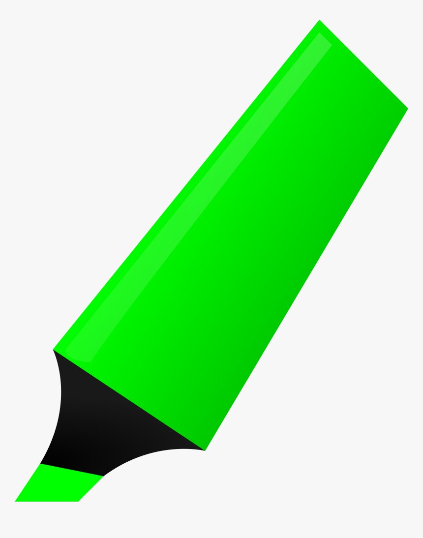Green Highlighter Clipart, HD Png Download , Transparent Png Image ...