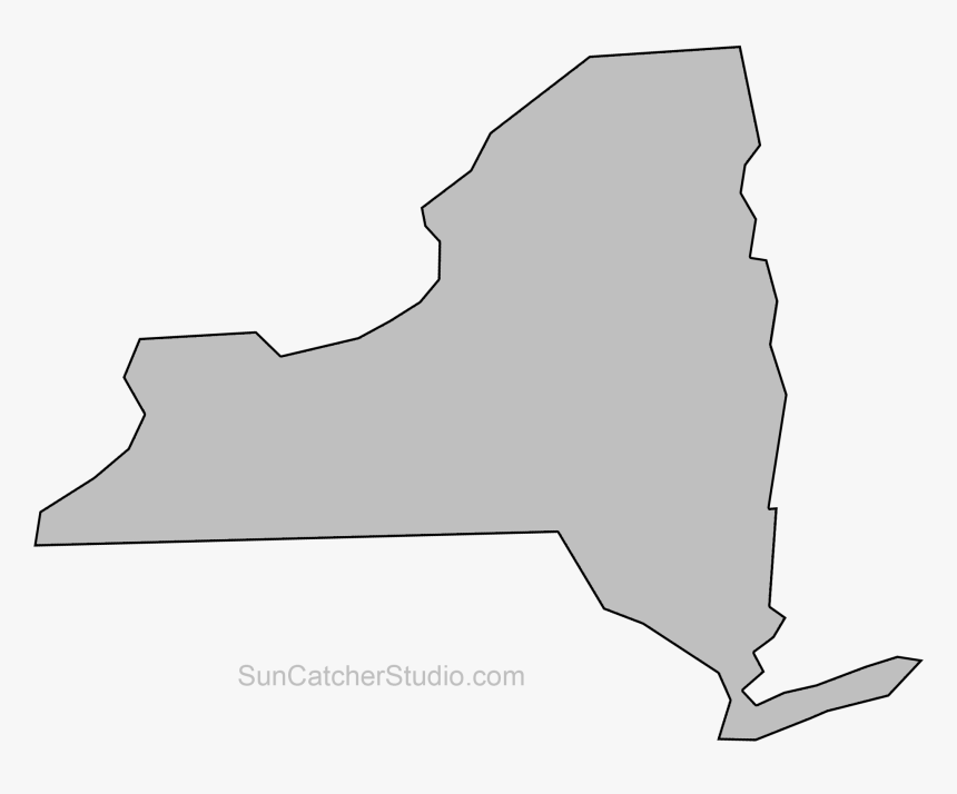 Transparent Nyc Skyline Outline Png - New York Map Shape, Png Download ...