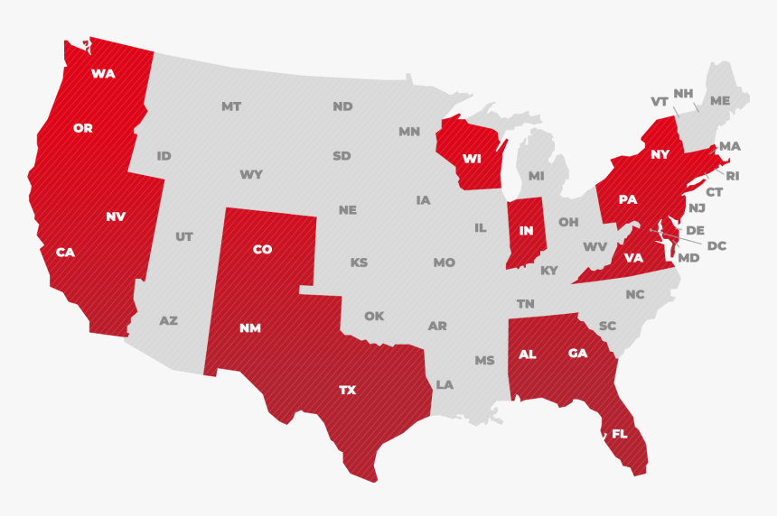 Transparent Grace Phipps Png - Map Of Red And Blue States 2017, Png ...
