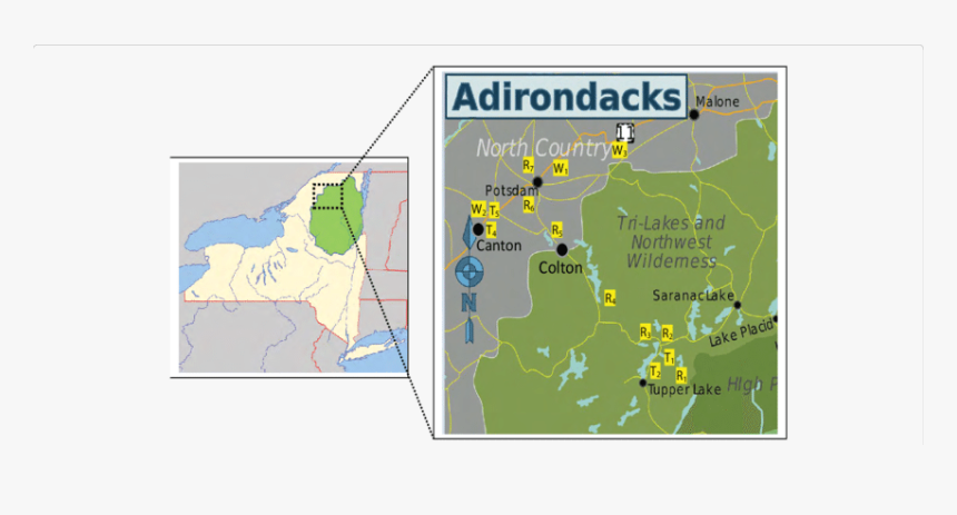 Adirondack Park Map, HD Png Download , Transparent Png Image - PNGitem