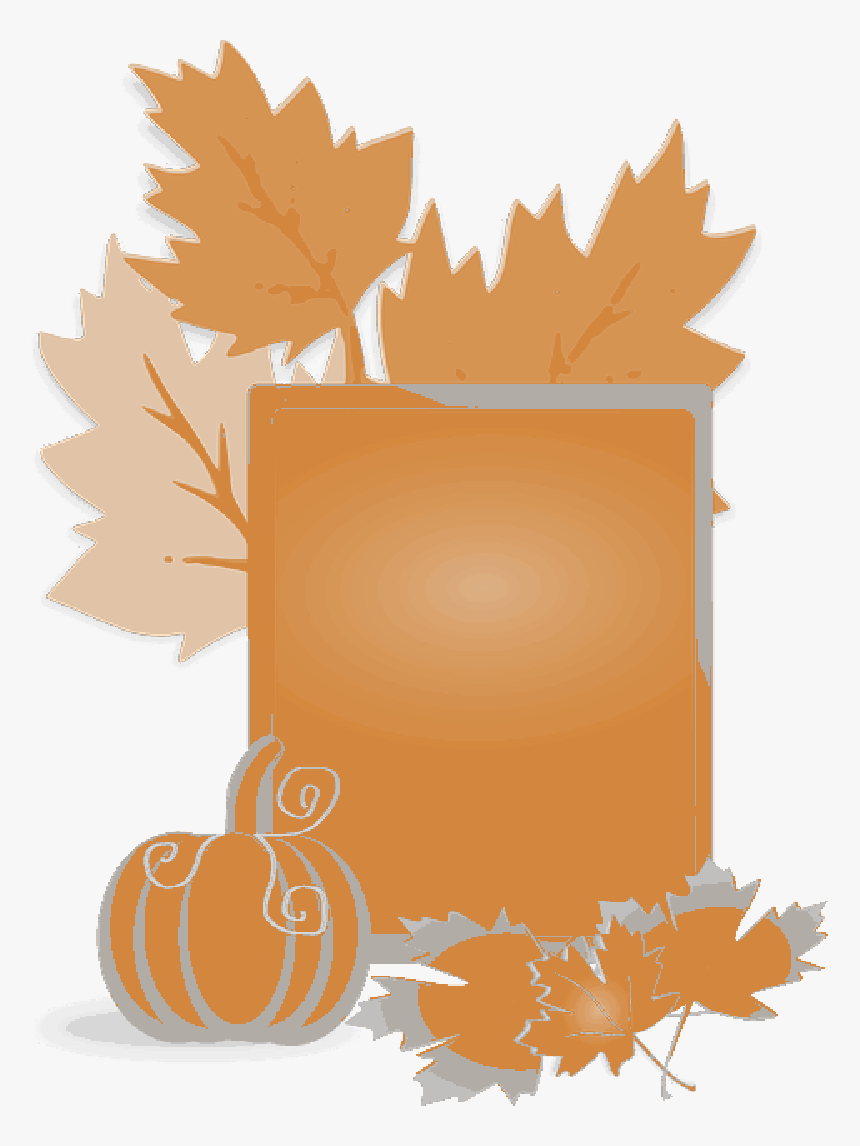 Fall Leaves And Pumpkins Border Png Download - Short Thanksgiving Poems ...