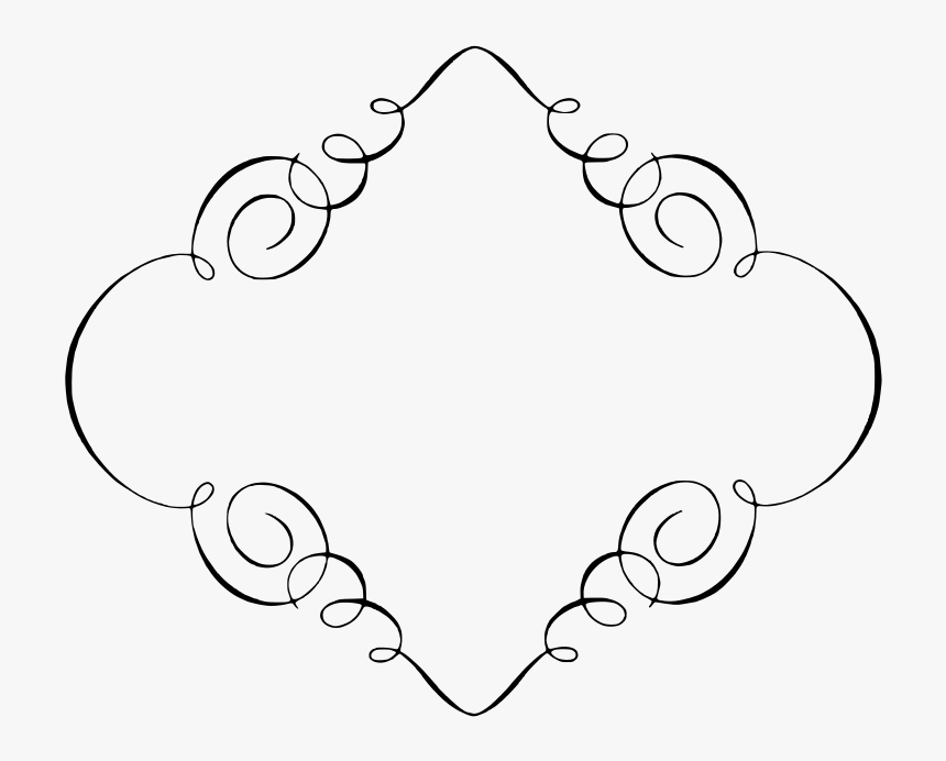 Transparent Calligraphy Border Png - Vintage Calligraphy Frame Png, Png ...