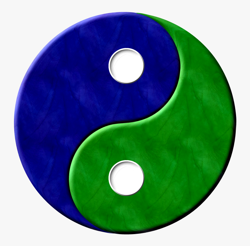 Yinyang Bluegreentextured Image - Yin Yang Green And Blue, HD Png ...