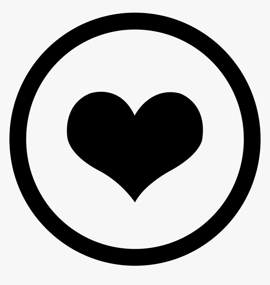 Heart,line Art,black And White,clip - Heart With Circle Logo, HD Png ...