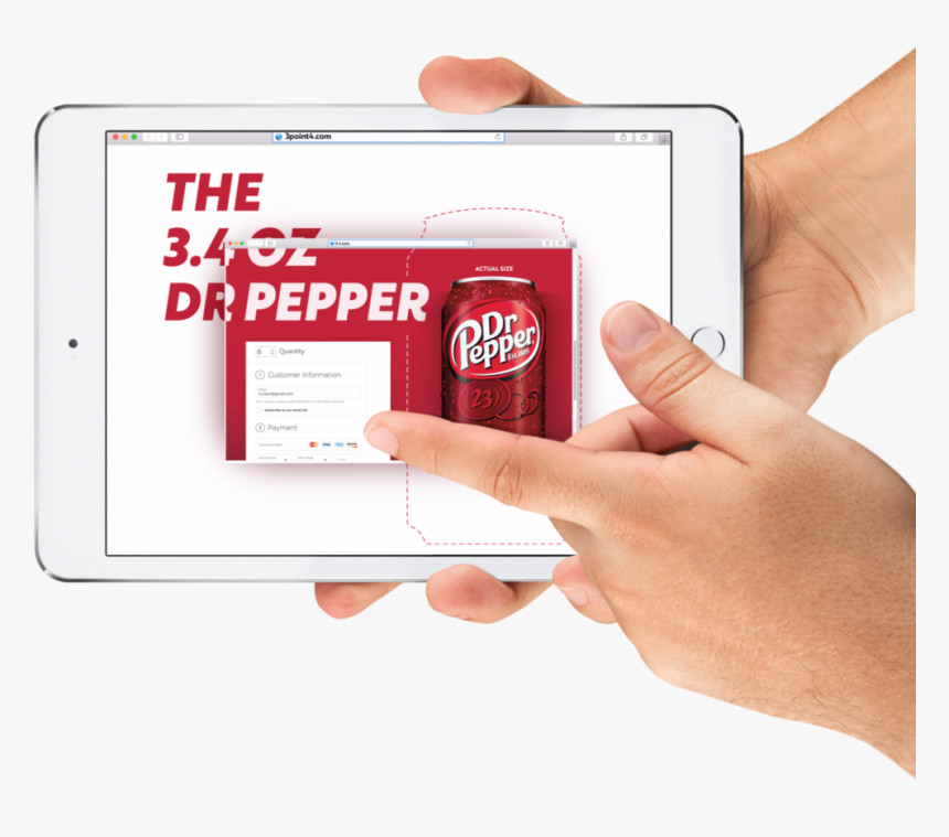 Man Pointing On Ipad Mini Silver, HD Png Download , Transparent Png ...