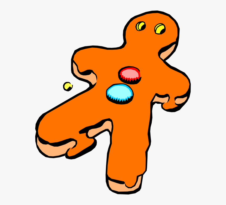 Vector Illustration Of Baked Goods Gingerbread Man - Melting ...