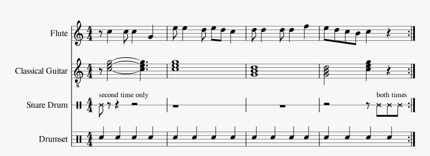 Enter Image Description Here - Music Notation Repeat 2 Times, HD Png ...