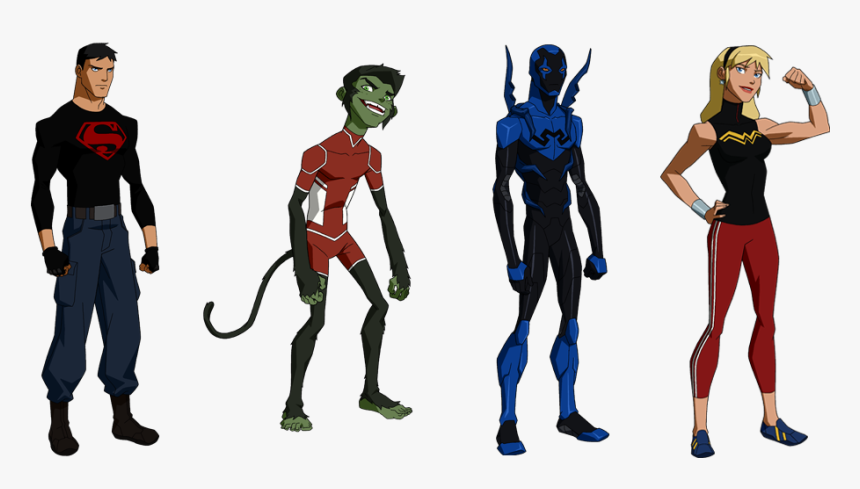 Superboy, Beast Boy, Blue Beetle And Wonder Girl [ - Young Justice ...