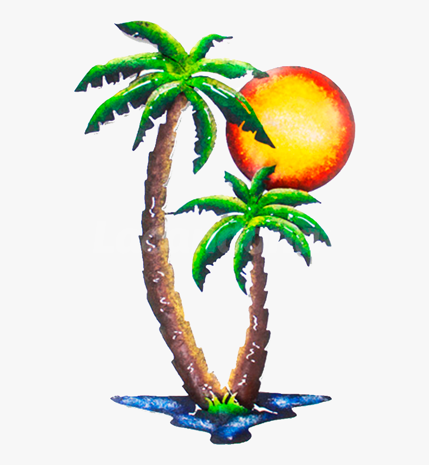 Palm And Sun Decorative - Palmera Y Sol Png, Transparent Png ...