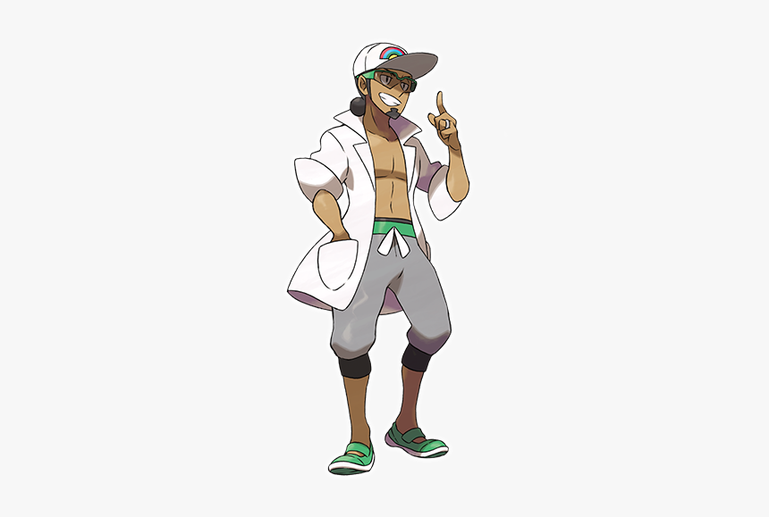 Pokemon Sun And Moon - Pokemon Professor Kukui, HD Png Download ...