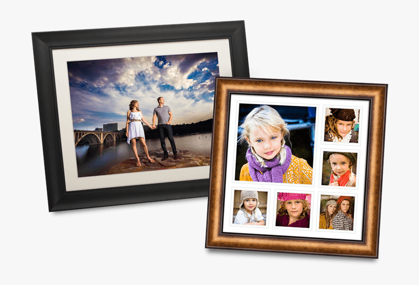 Framed Matted Prints Layout - Printed Photo Frame Png, Transparent Png ...