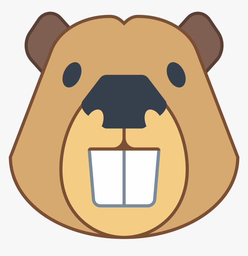 Beaver Clipart Emoji - Beaver Face Png, Transparent Png , Transparent ...