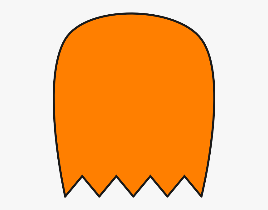 Orange Pacman Ghost Clip Art At Clker, HD Png Download , Transparent ...