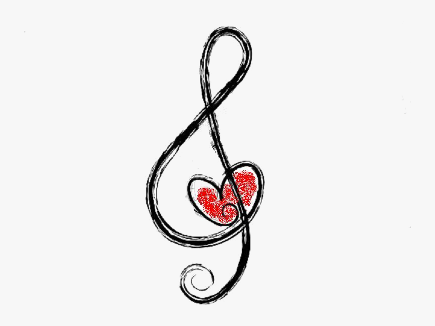 Treble Clef Heart Transparent