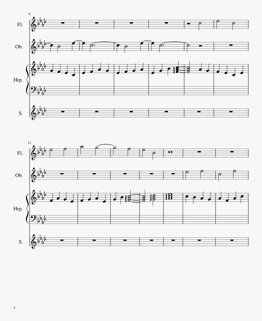 Louie Zong Ghost Duet Piano Sheet Music, HD Png Download , Transparent ...