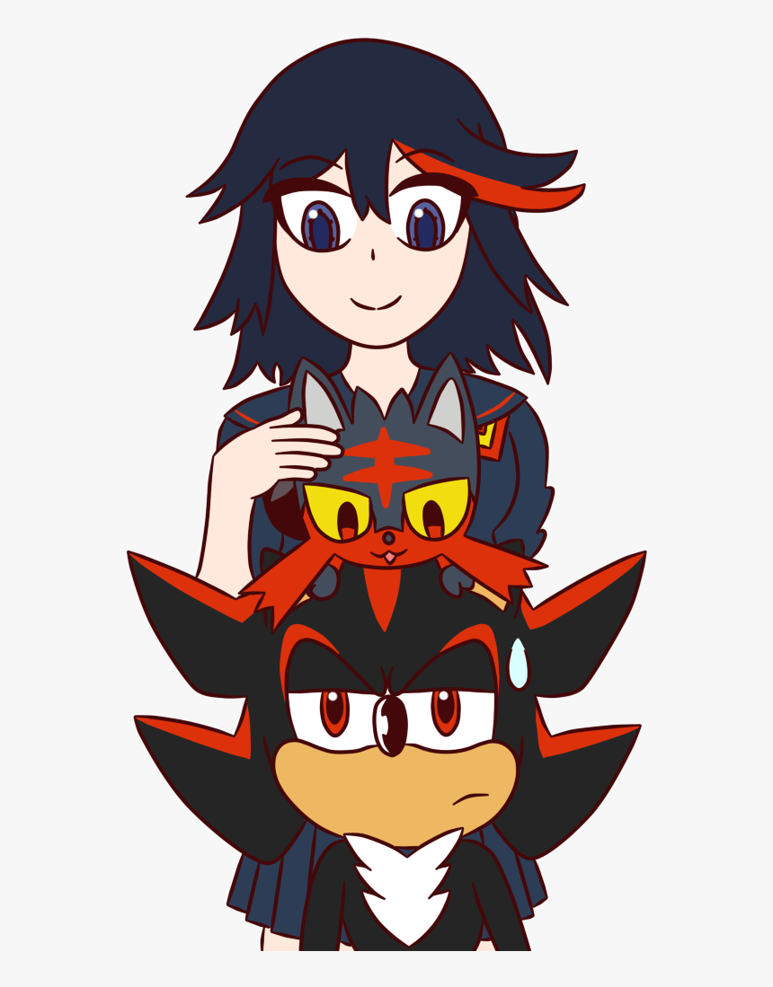 Ryuko Shadow And Litten, HD Png Download , Transparent Png Image - PNGitem
